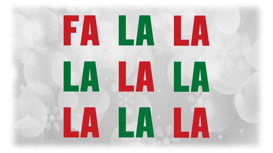 Holiday Clipart: Red/green Words "fa La La La La La La La Fa" From ...