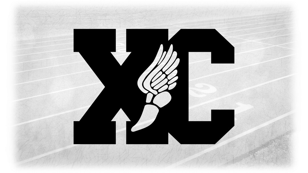 Sports Clipart: Black College Style Letters xc Standing for Cross ...