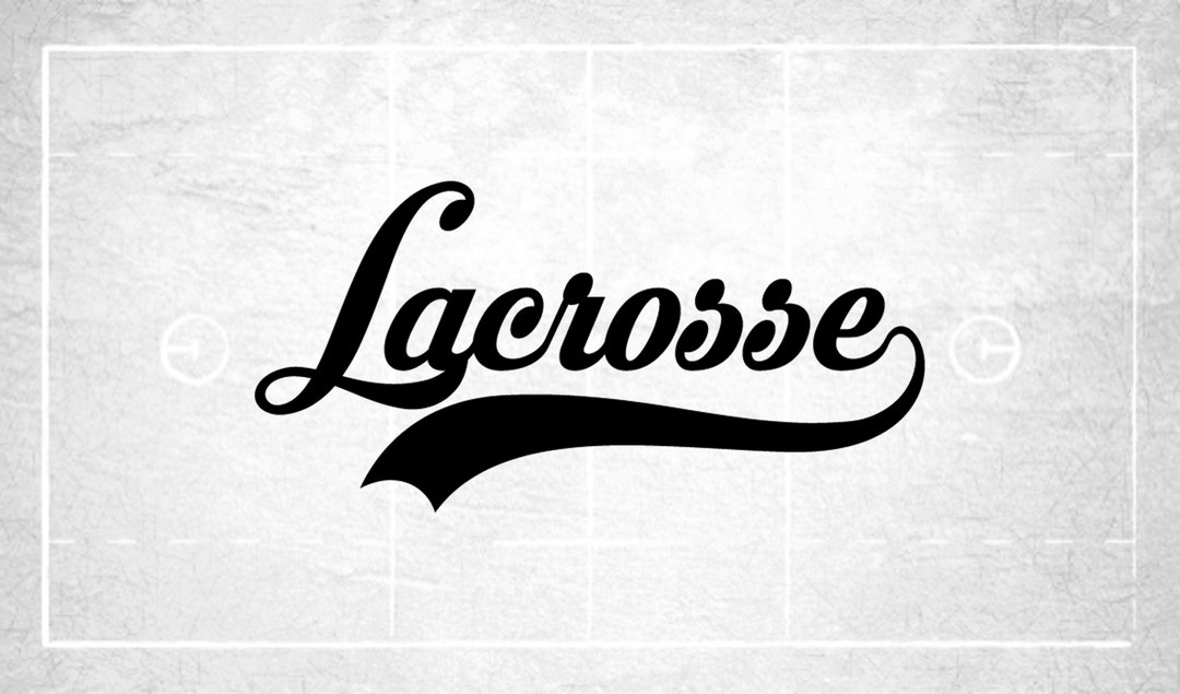 Sports Clipart: Black Word "lacrosse" in Script Type With Baseball ...