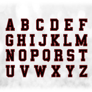 Sports Clipart: Alphabet Letter Templates Grouped on Single Sheet ...