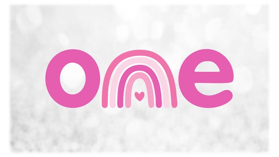 Word Clipart: First Birthday Word one With BOHO - Etsy