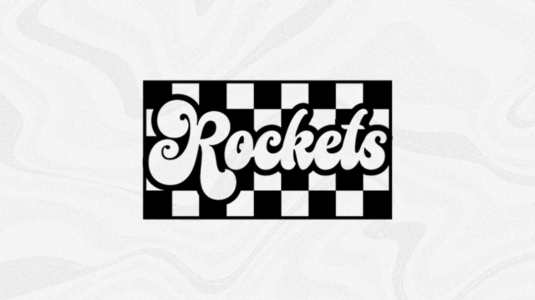 Sports Clipart: Team Mascot Name "rockets" in Groovy Retro Style Cutout ...