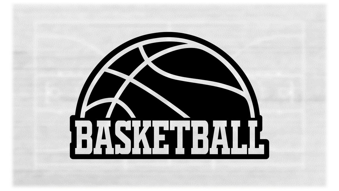 Sports Clipart: Half Basketball Above Bold Word basketball in College ...
