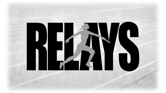 Sports Clipart: Black Word relays With Gray | Etsy