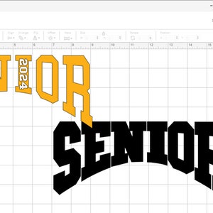 Sports Clipart: Gold Arched Word senior With Graduation Year 2024 ...
