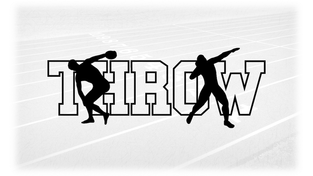 Sports Clipart: Track & Field Black Word throw - Etsy