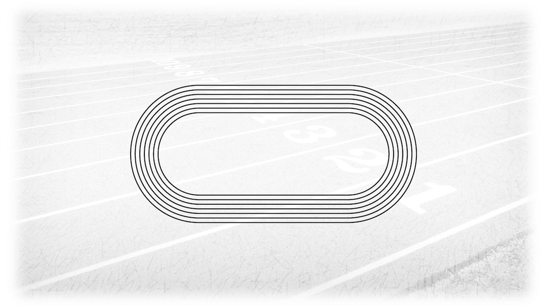 Sports Clipart: Black Running Track to Scale With Six Lanes for Track ...
