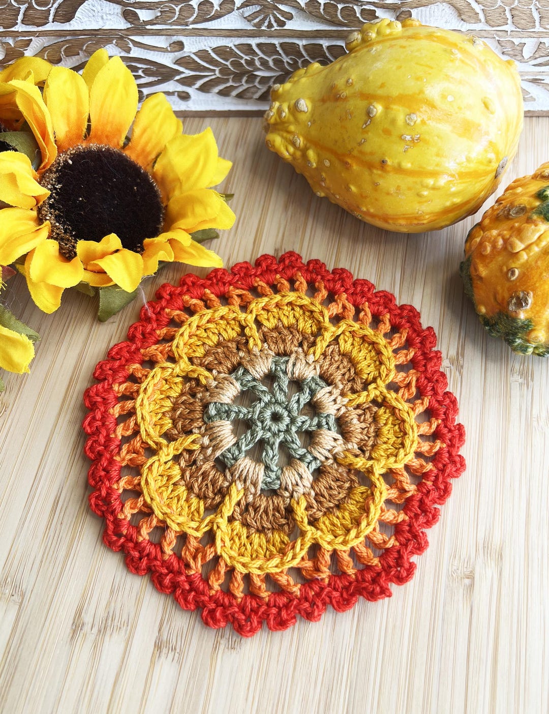Coaster Crochet PDF Pattern, DAHLIA Crochet Doily Tutorial, Crochet ...