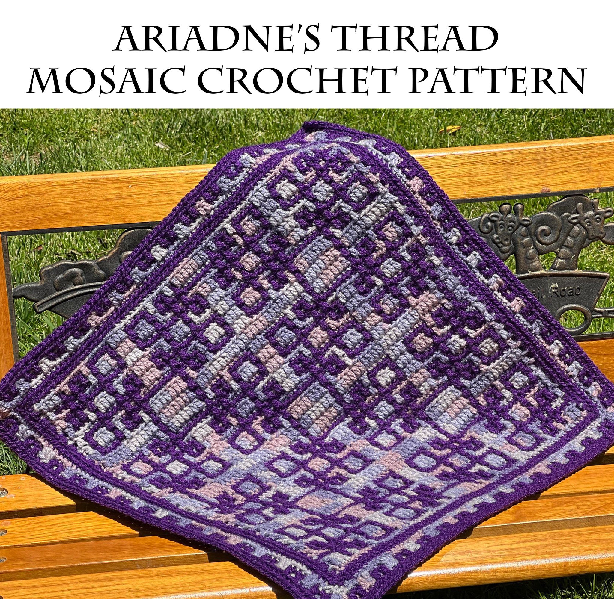 ARIADNE'S THREAD Mosaic Crochet Pattern for Blanket - Etsy