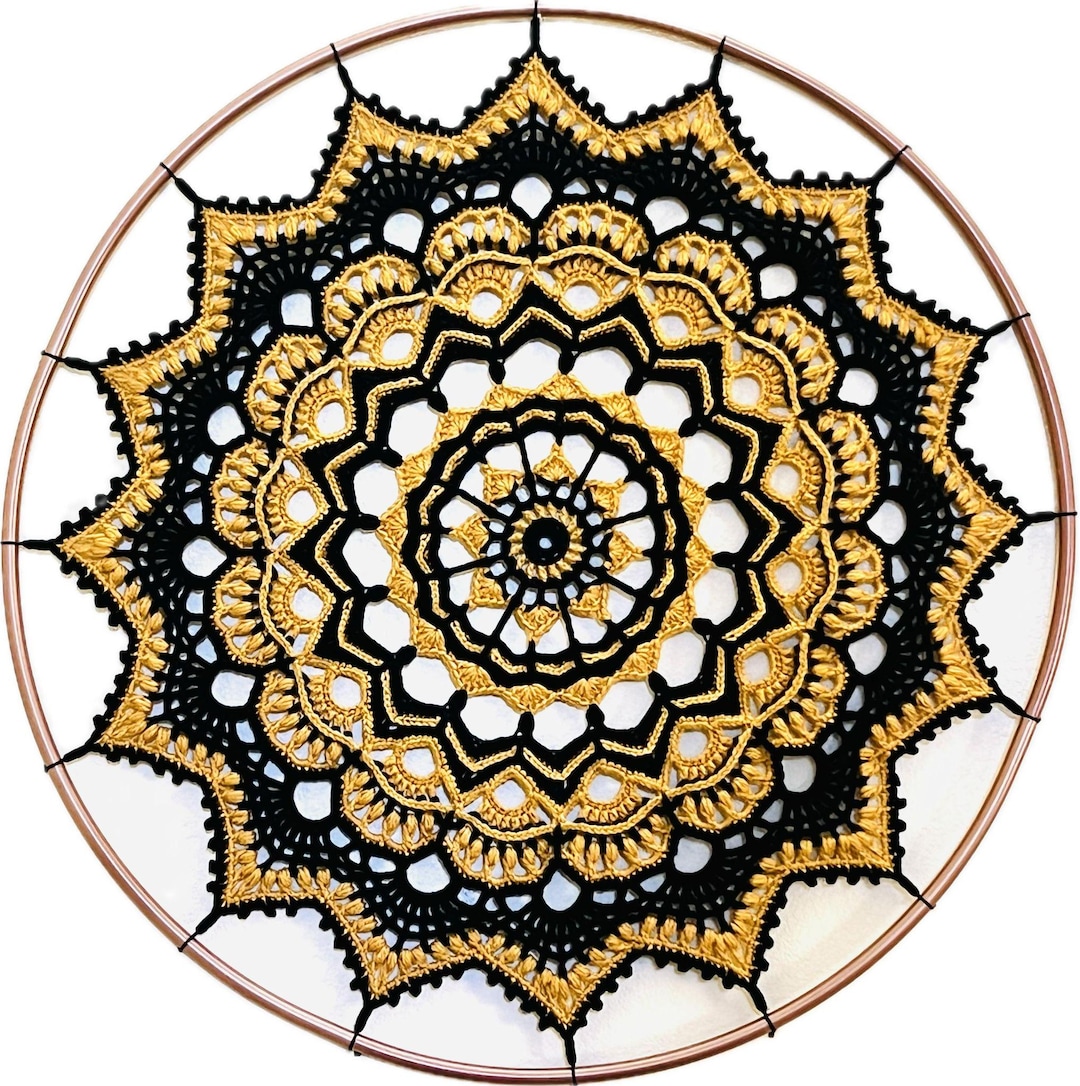 Solar Storm Mandala Pattern, Doily Crochet Pattern, Crochet Mandala Pattern, PDF Pattern, Video ...