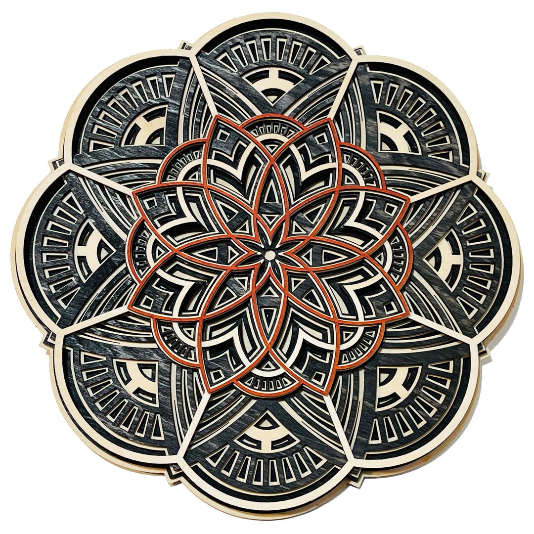 Multilayer Mandala DXF File for Laser Cut and CNC Router, Laser Cut ...