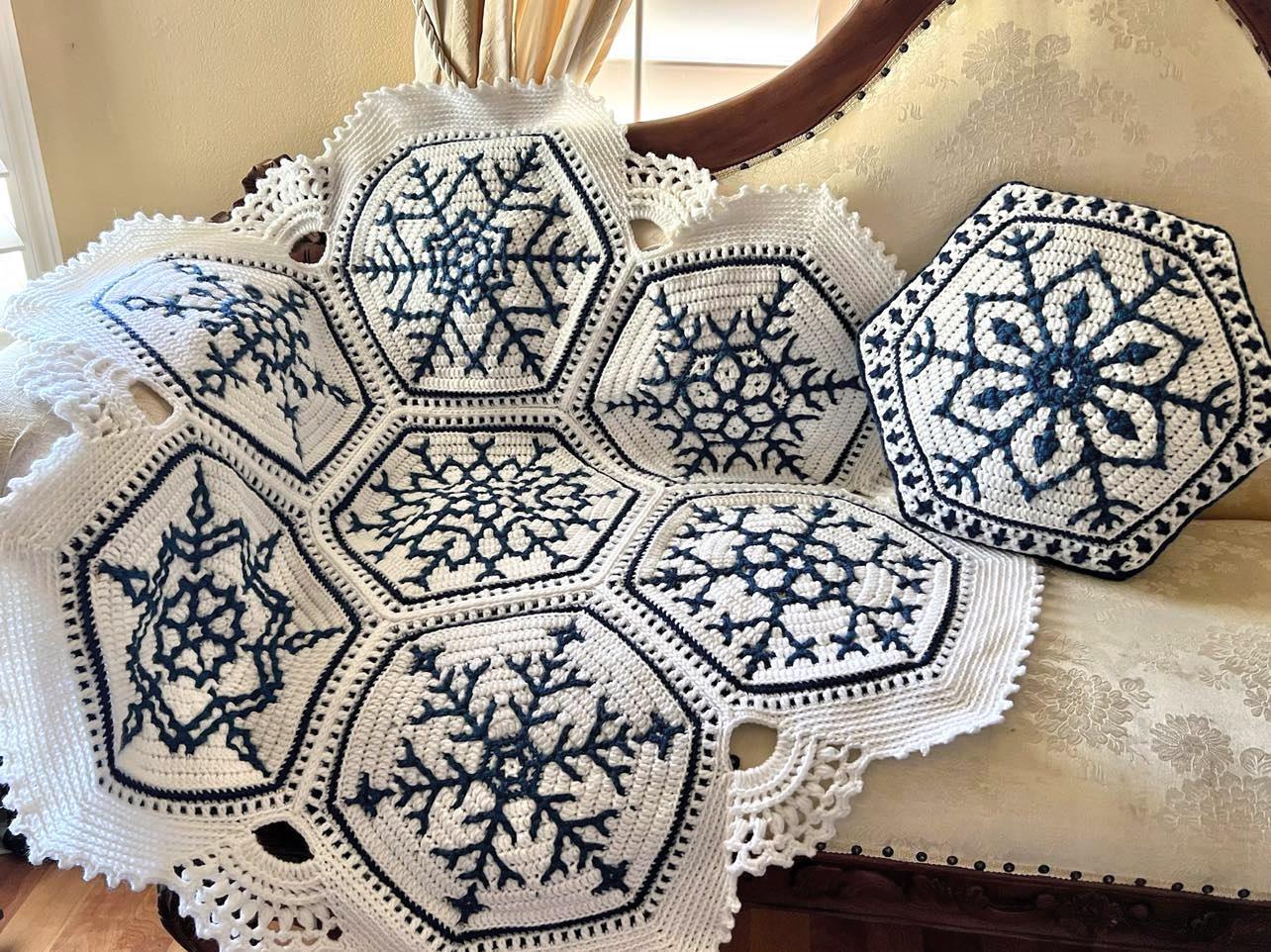 Snowflake Crochet Pattern 3, Crochet Snowflake, Crochet Snowflake Block ...