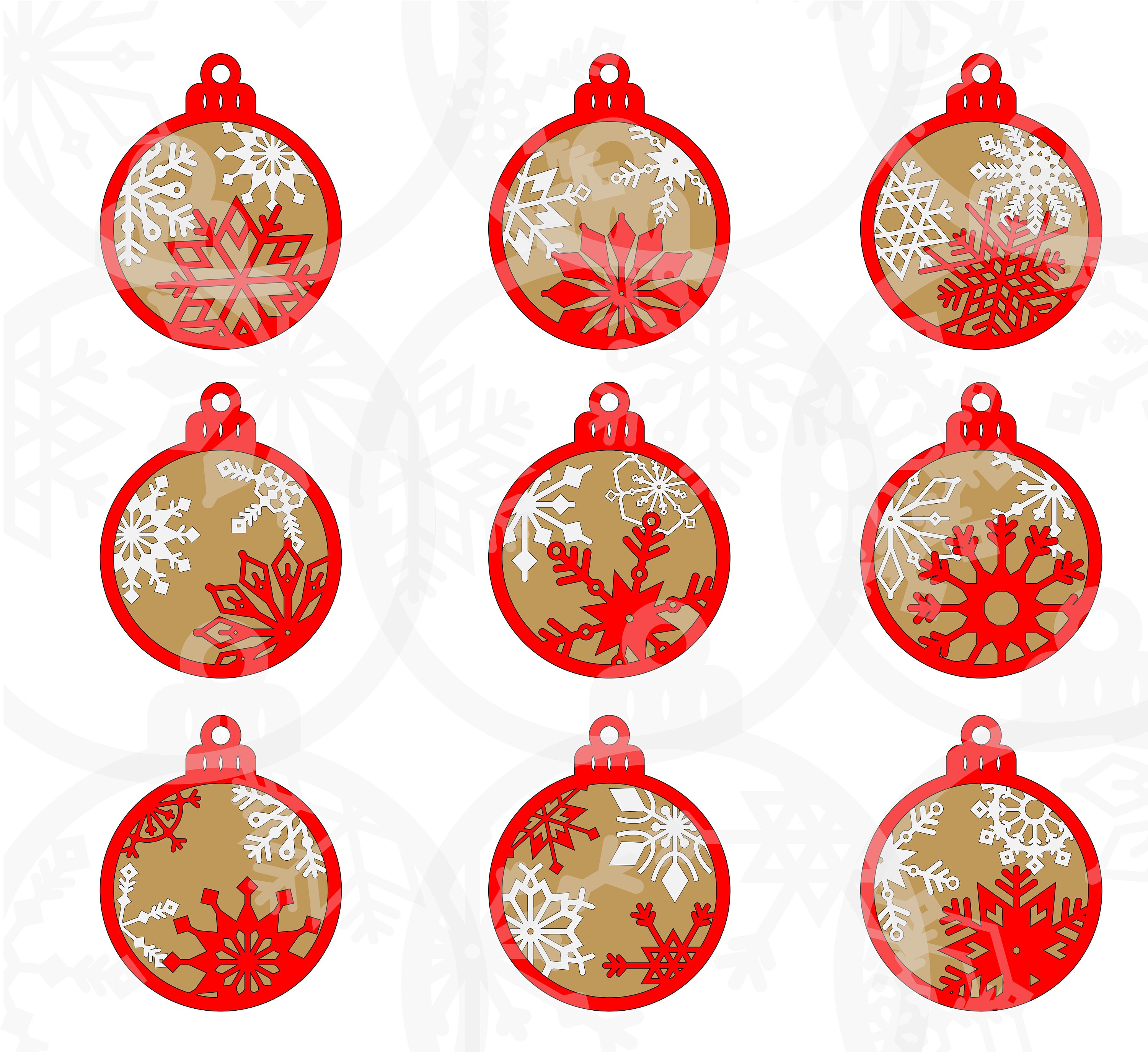 Snowflake SVG Bundle, Layered Snowflakes Digital Download, Winter ...