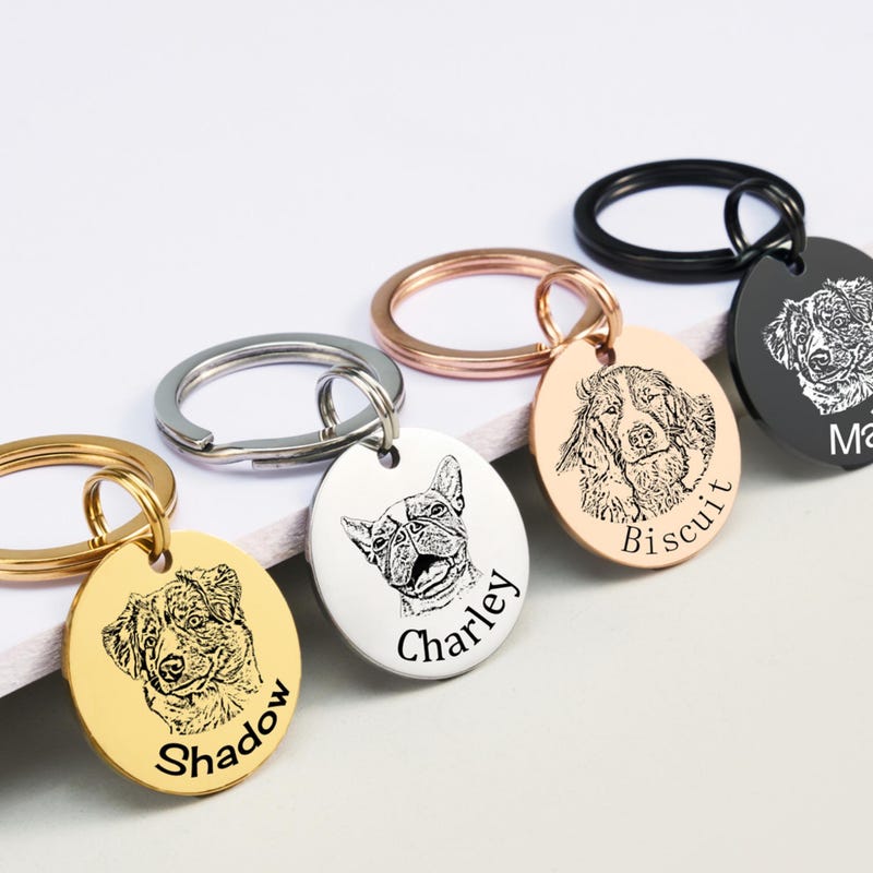 Custom Dog Keychain - Etsy