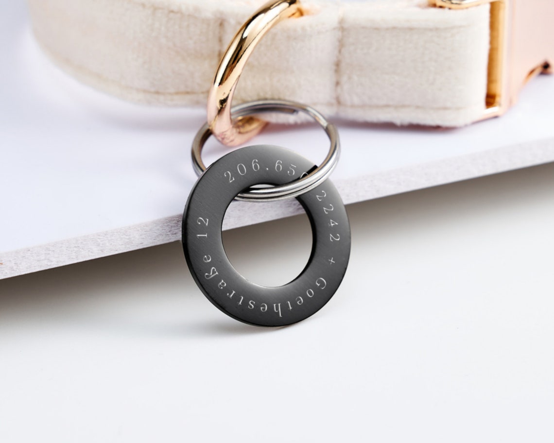 Personalized Round Puppy Collar Name Tag for Pet Birthday Gifts,fancy ...