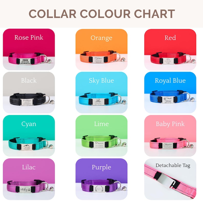 Personalized Dog Collar in Reflective Nylon,adjustable Puppy Collar ...