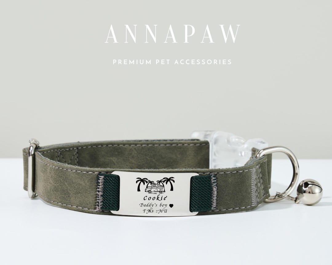 Engraved Detachable Name Tag With Cat Collar for Newyear Gift ...