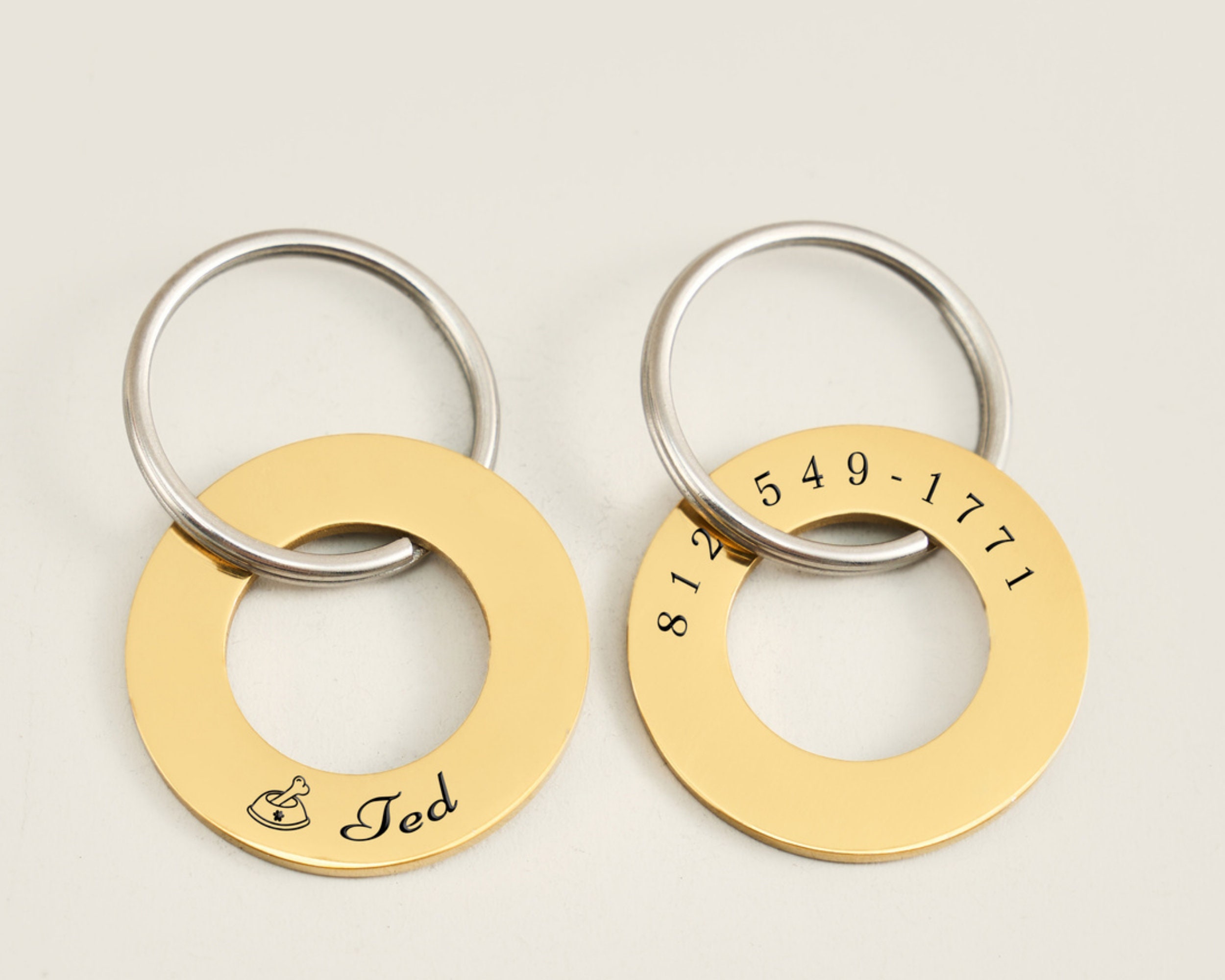 Personalized Round Puppy Collar Name Tag for Pet Birthday Gifts,fancy ...