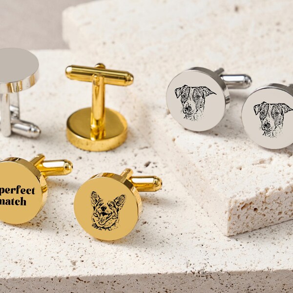 Custom Dog Cufflinks - Etsy