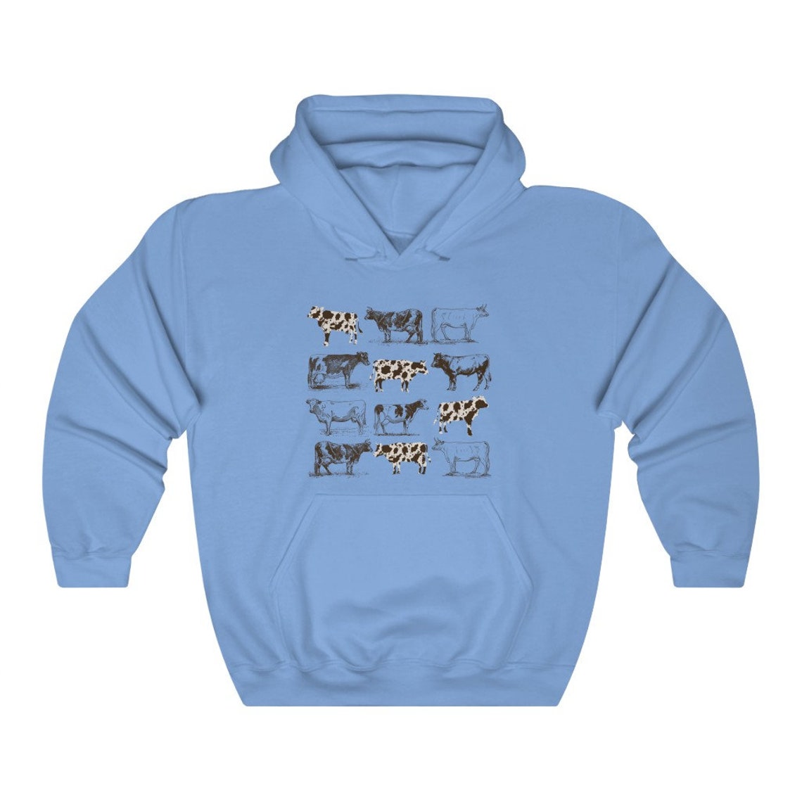Cow Hoodie Cow Print Hoodie Cow Sweatshirt Trendy Sweatshirt Western ...