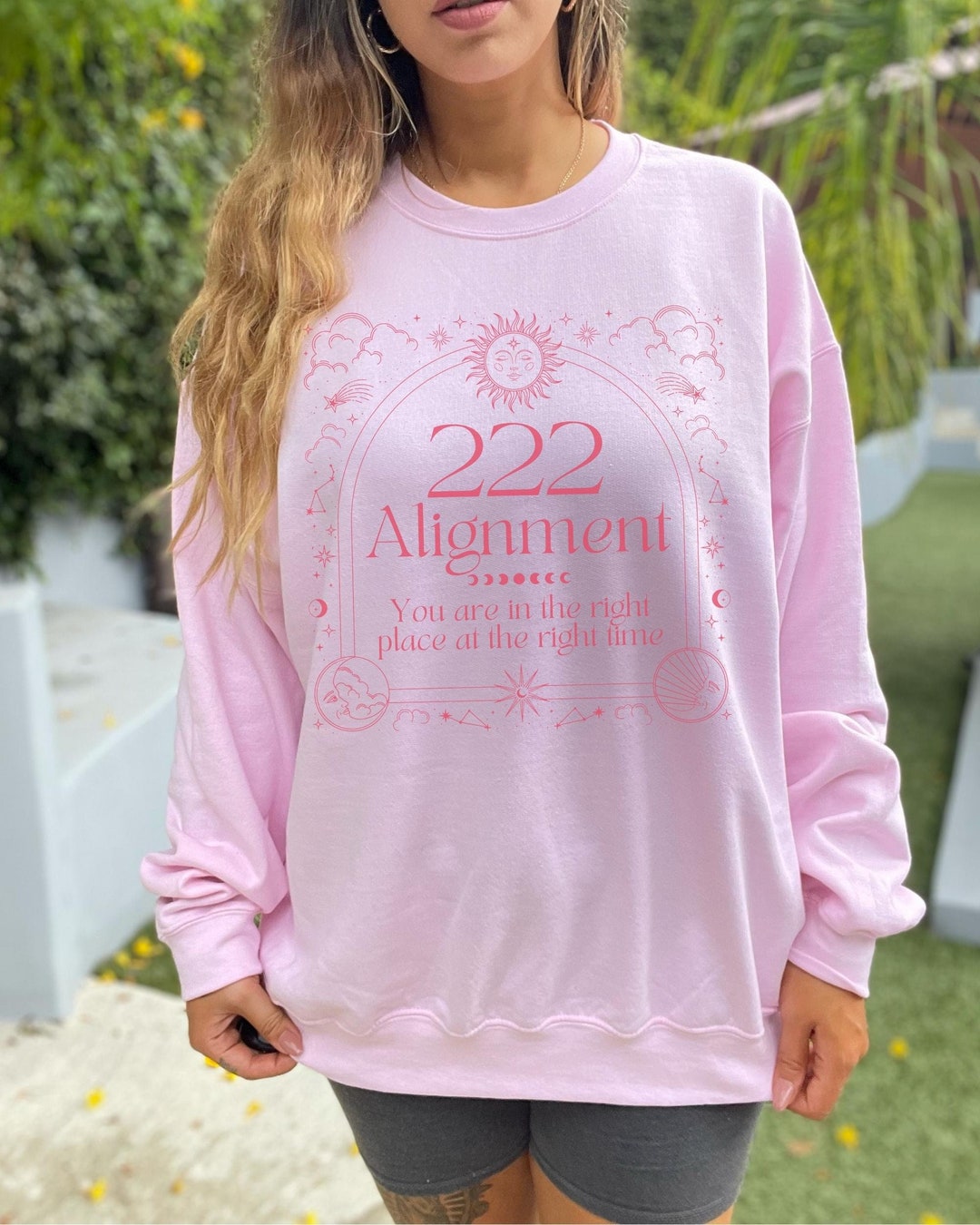 222 Angel Number Angel Core Angel Number Moon Sweatshirt Angel - Etsy