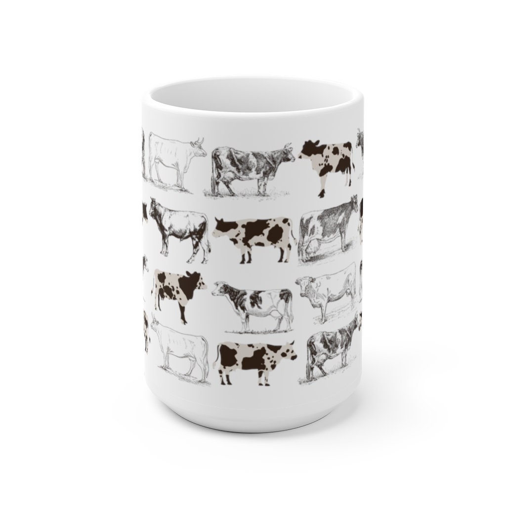 Cow Print Cow Coffee Mug Cottagecore Mug Cow Mug Cow Cup - Etsy