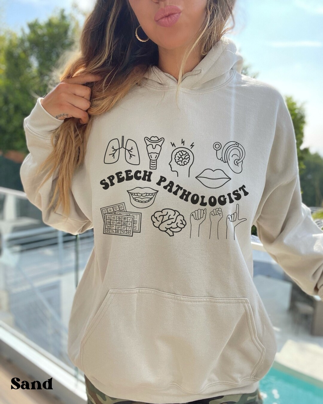 SLP Hoodie Speech Pathology Oversized Hoodie SLP Sweatshirt Speech ...