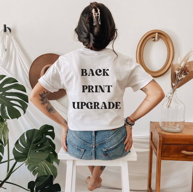 Customized Back Print Add on Shirt , Back Print Upgrade , Add Your ...