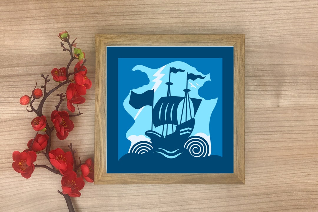 Pirate Ship Shadow Box - Etsy