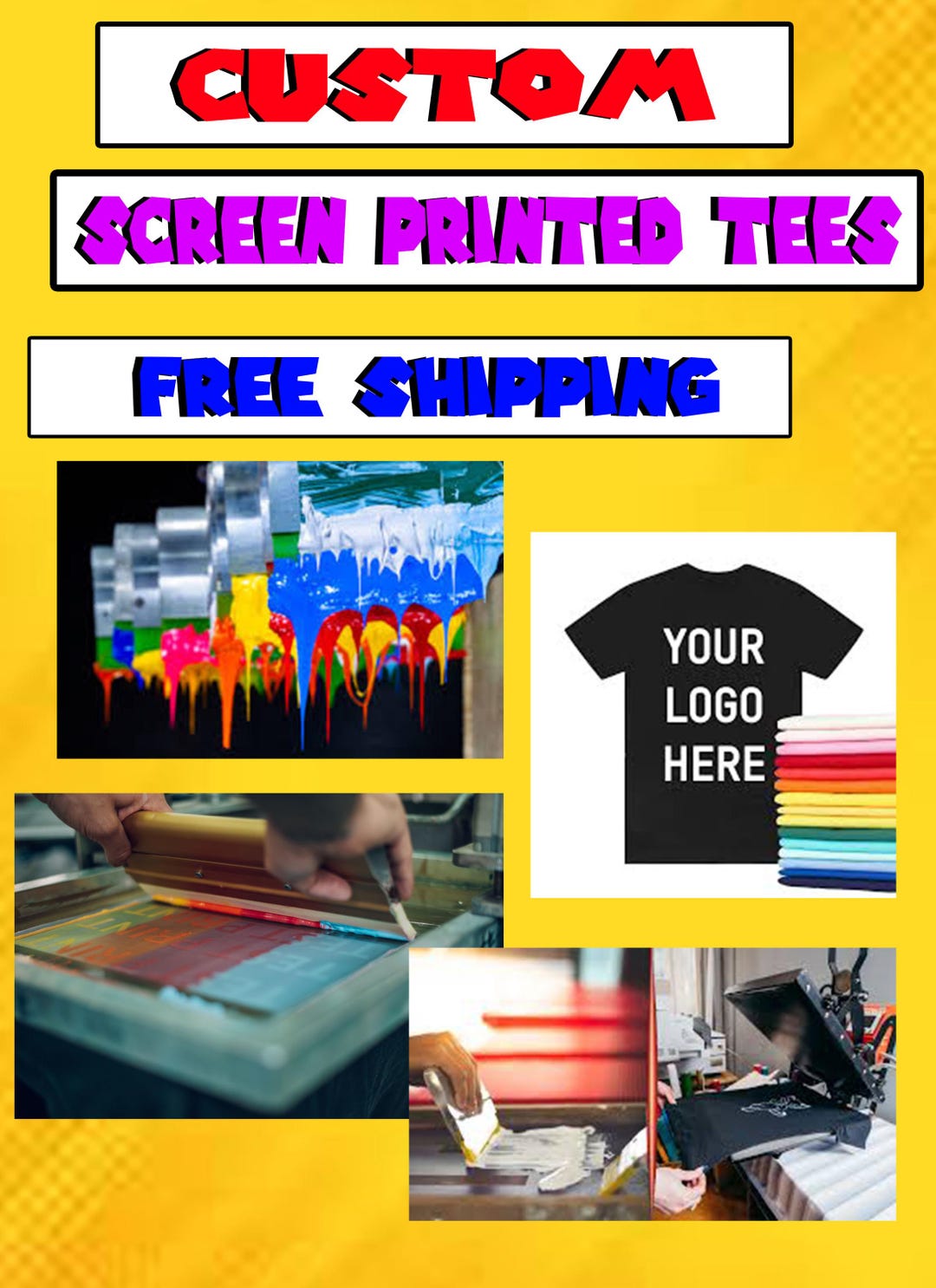 Custom Screen Printed T-shirts - Etsy