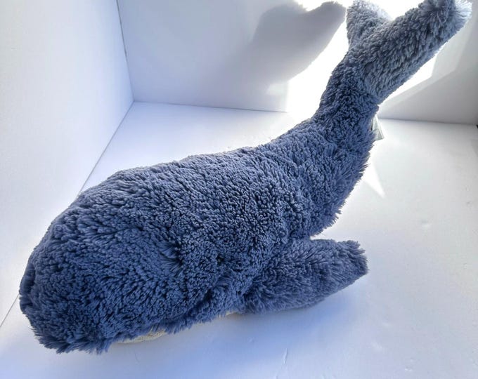 Jellycat London Wilbur Humpback Whale Plush Blue Stuffed Animal Fish ...