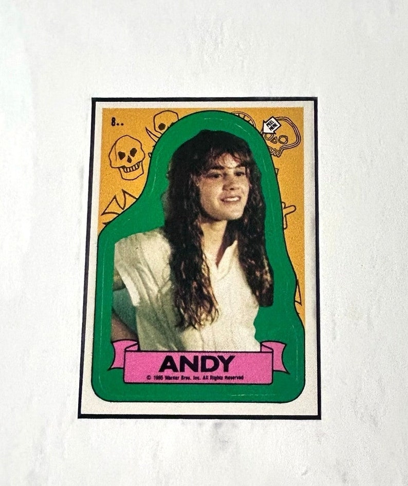 1985 Topps the Goonies Andy 8 Sticker Trading Card Mounted 5x7 ...