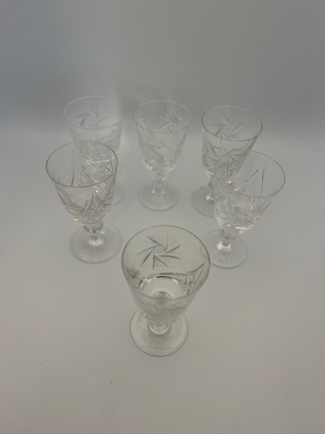 Vintage Ajka Crystal Wine Glasses - Etsy