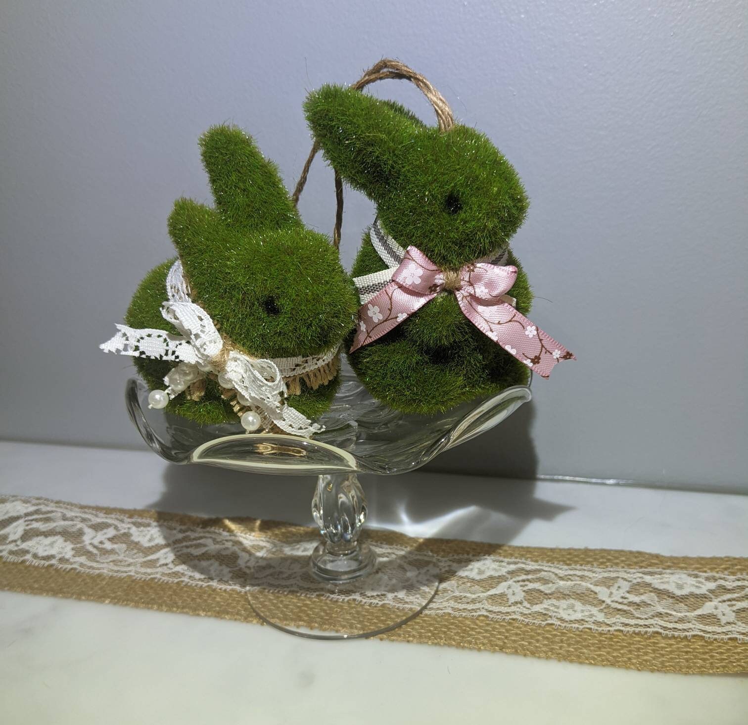 Moss Bunny / Farmhouse Bunny /easter Decor / Spring Decor - Etsy
