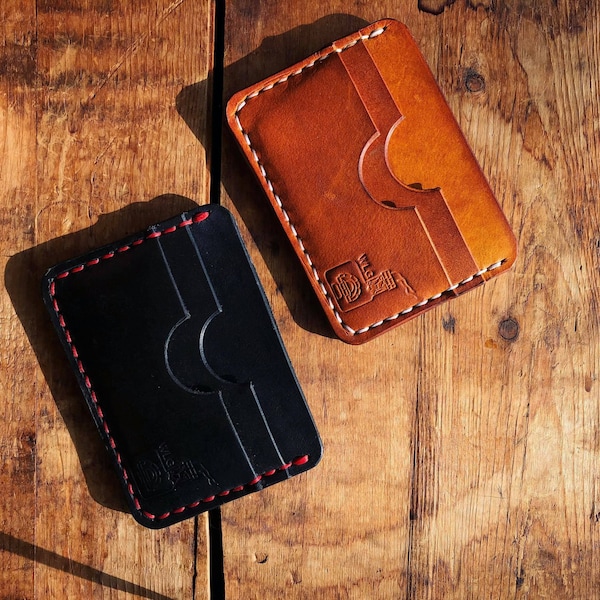 Leather Card Wallet - Etsy