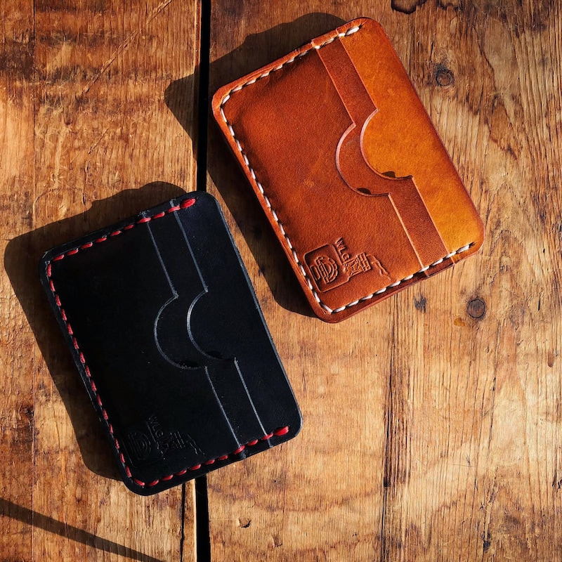 Leather Card Wallet - Etsy