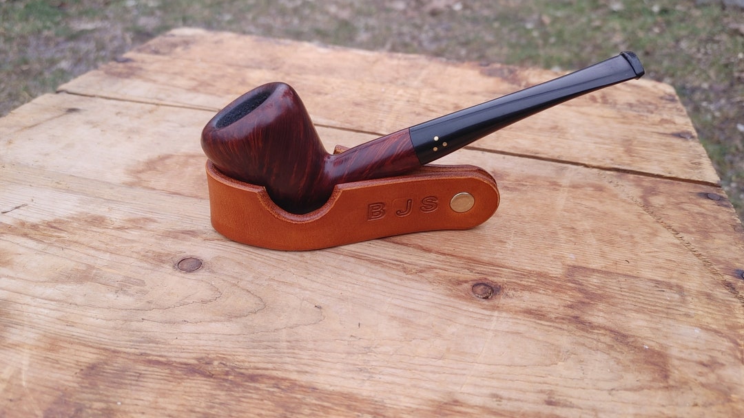 Leather Pipe Rest / Leather Pipe Stand / Cigar Rest / Cigar Stand ...