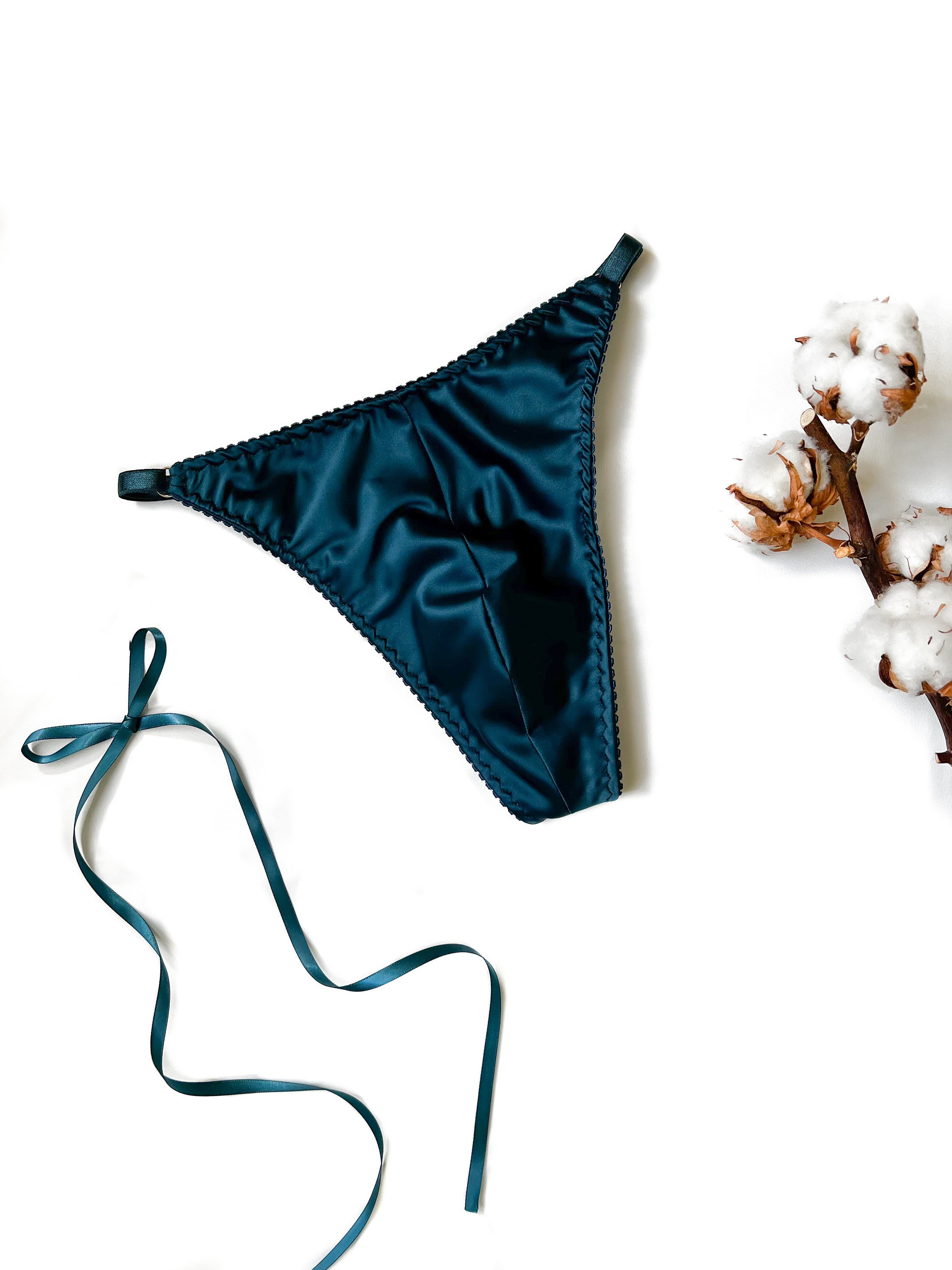 Mens Satin Thong, Thongs Panties for Men, Emerald, Dark Green, Teal ...