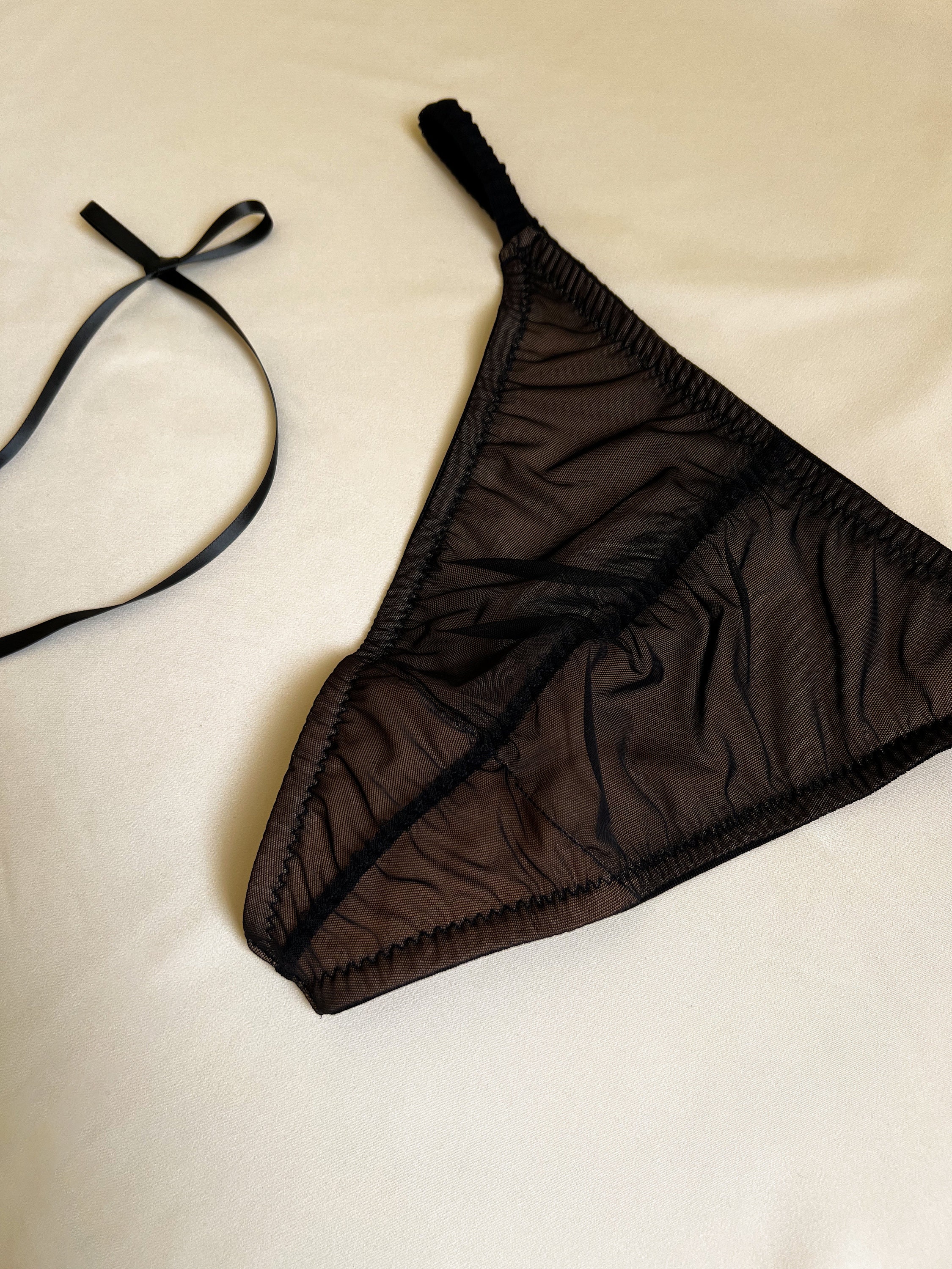 Men’s Mesh G-string Thong, Sexy Thongs Panties for Men, Black and Nude ...