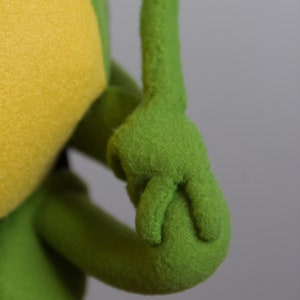 Custom Professional Puppet, Professional Frog Hand Puppet, Green Yellow ...