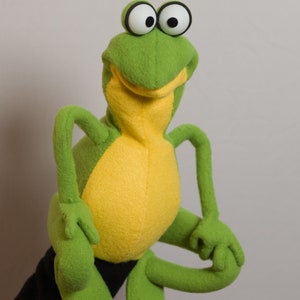 Custom Professional Puppet, Professional Frog Hand Puppet, Green Yellow ...