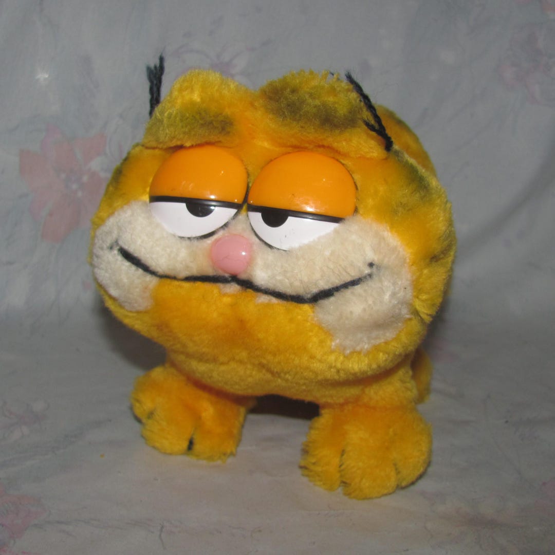Vintage Plush Garfield Toy 1981 Fun Farm 7.5 Long Standing on All Fours ...