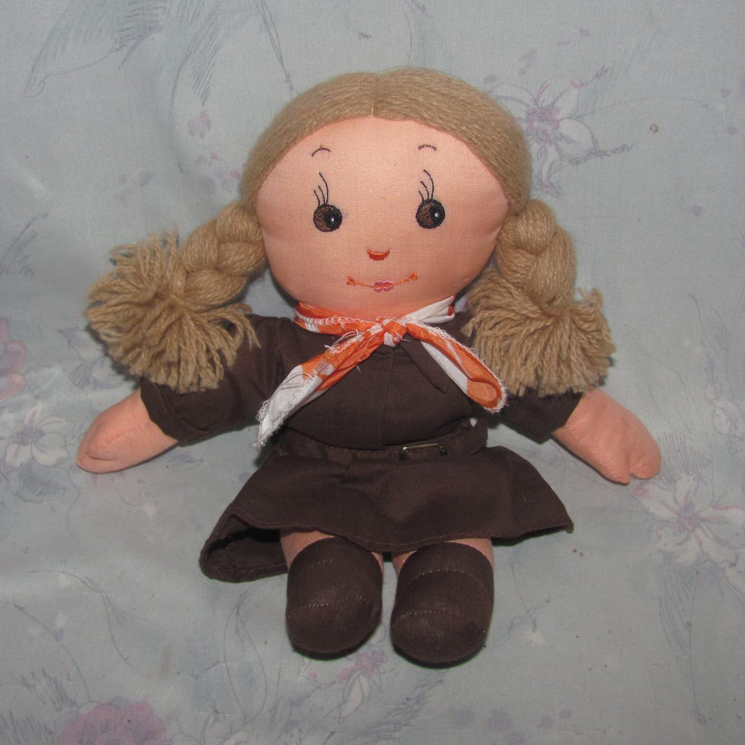 Vintage Girl Guides Canada Doll Plush Toy Brownie Doll With Blond Yarn ...