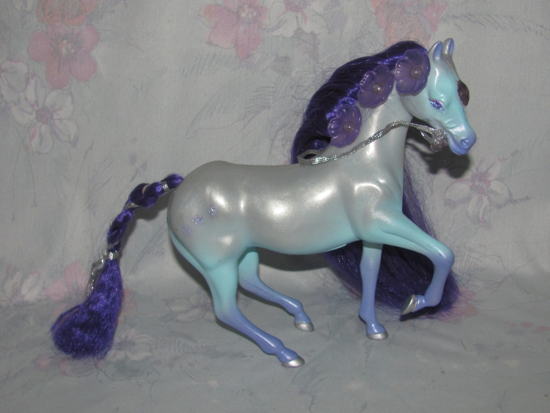 Vintage Fantasy Fillies Haley Star Prancer - Blue With Purple Flowers ...
