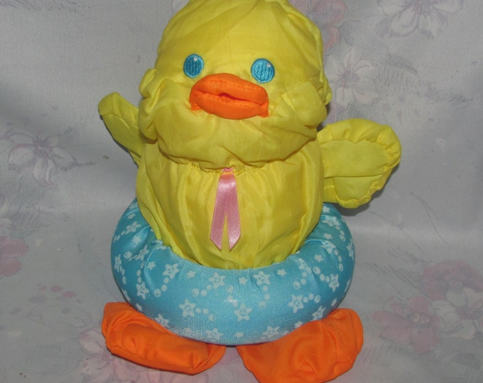 Vintage 1988 Fisher Price Puffalumps Tubby Duck - Yellow Duckling in ...