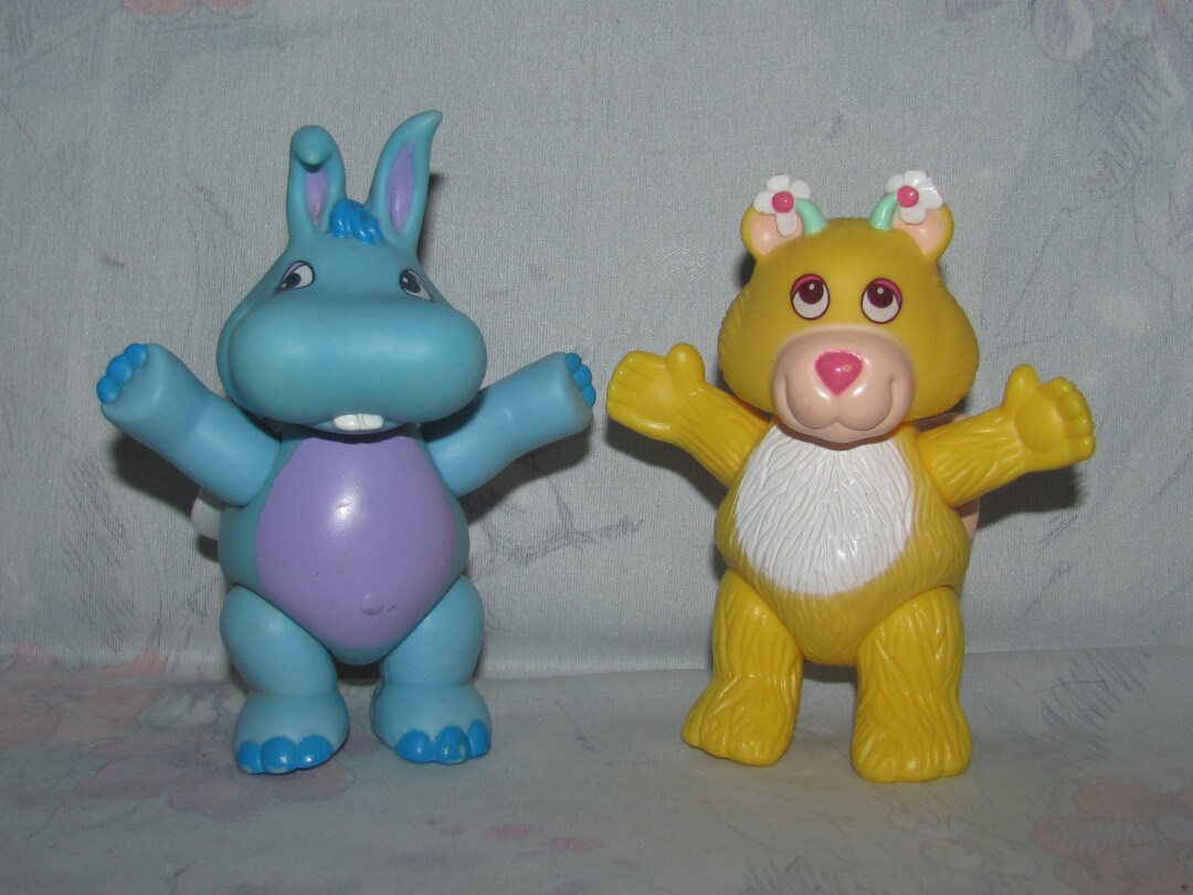 Vintage Hasbro/disney Wuzzles PVC Figures - Blue Hoppopotamus & Yellow ...