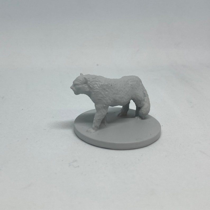 Snow Leopard 3D Printed Resin Miniature - Etsy