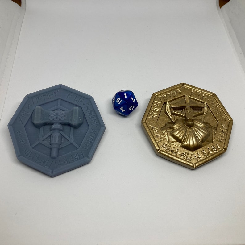 Dwarven Coin 3D Printed Dnd Prop TTRPG Puzzles and Props - Etsy