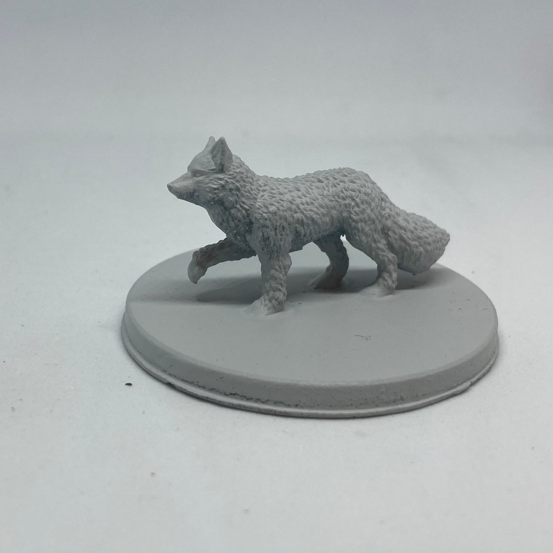 Fox 3D Printed Resin Miniature - Etsy