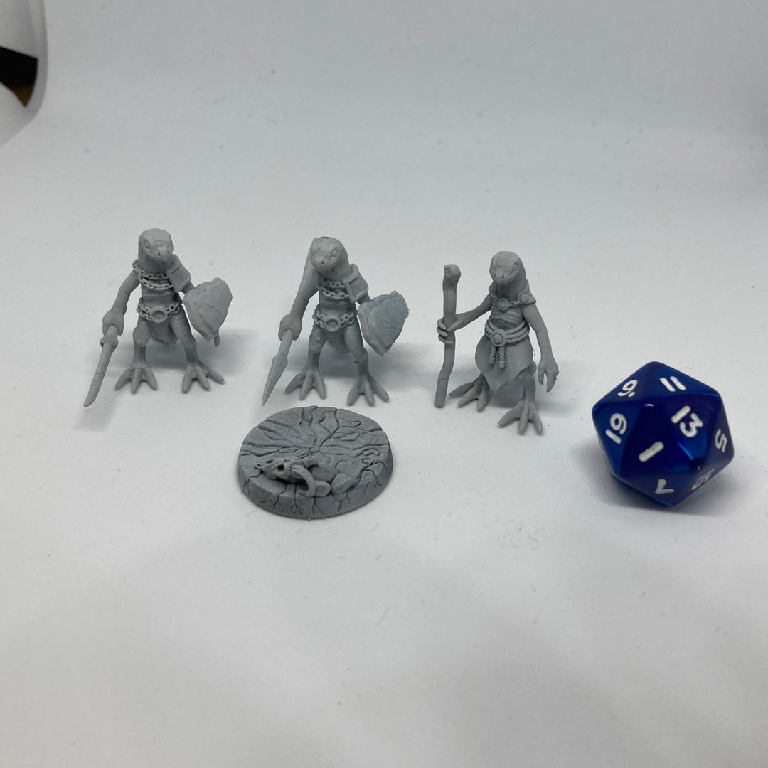 Fire Newt Miniature for Dungeons and Dragons - 3 Unique Styles ...